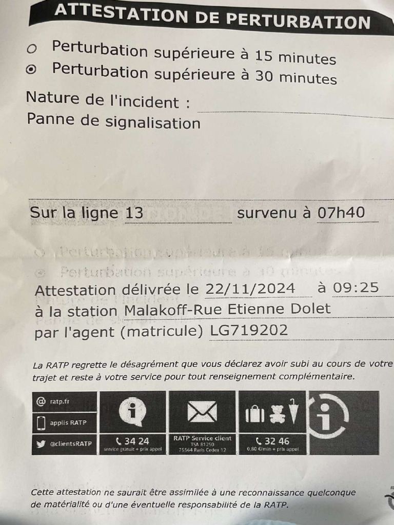 Justificatif RATP | PDF