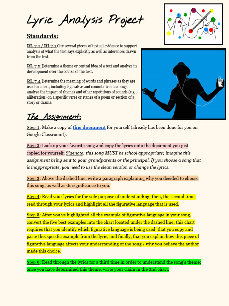 DIY Lyric Analysis Assignment | PDF | Human Communication