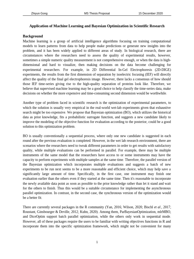 Thesis Proposal Zhiyun Gong Revised | PDF | Machine Learning ...