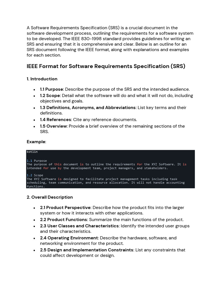 Software Requirement Specification | PDF | Software | Computing
