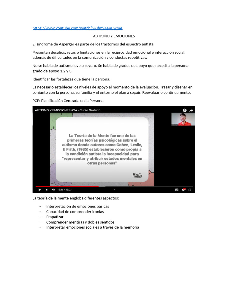 Autismo y Emociones | PDF