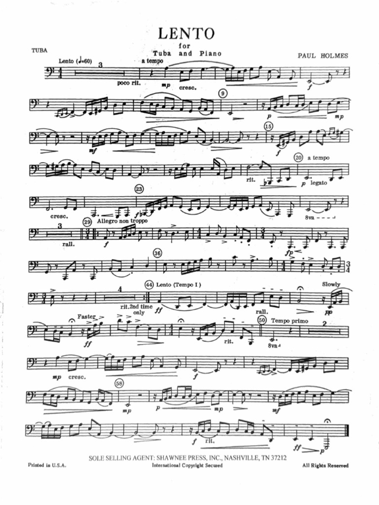 Lento by Paul Holmes | PDF