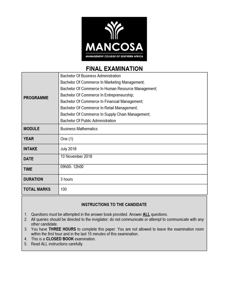 BUS_MATHS new | PDF | Mathematics