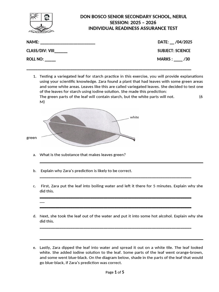 Class 8 Science Baseline Test Paper | PDF | Heat | Atmosphere Of Earth