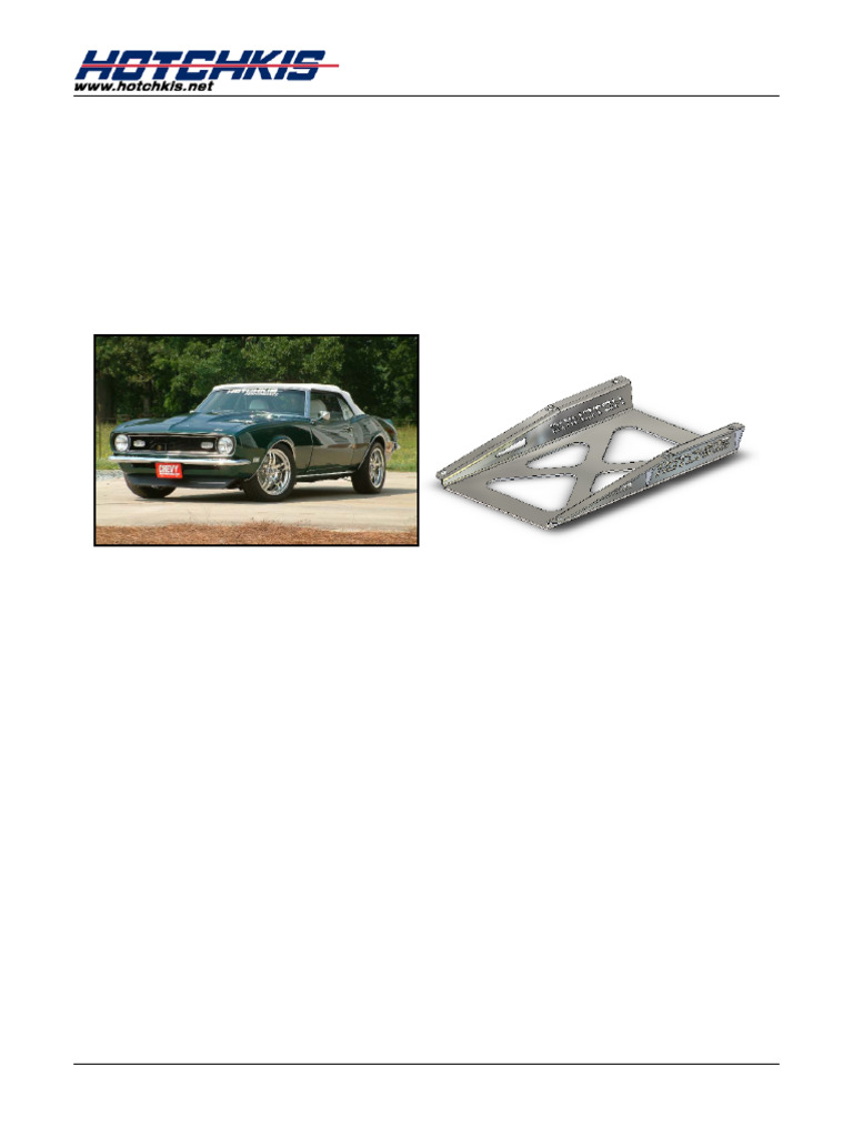 Hotchkins Chassis Max 81001 | PDF | Receipt | Implied Warranty
