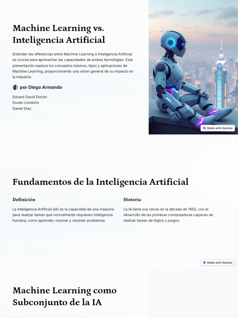Diferencias entre Machine Learning e IA | PDF | Aprendizaje automático ...