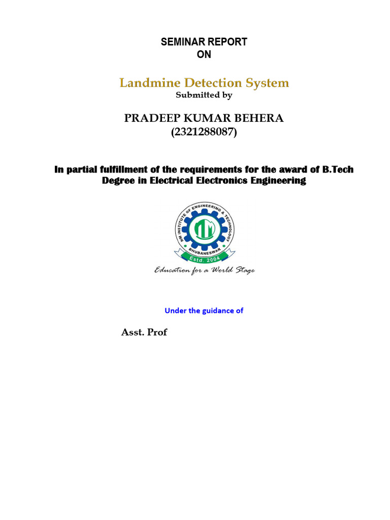 Landmine Detection System-087 | PDF | Raspberry Pi | Land Mine