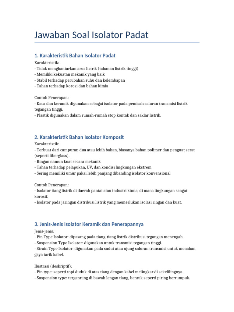Jawaban Isolator Padat | PDF