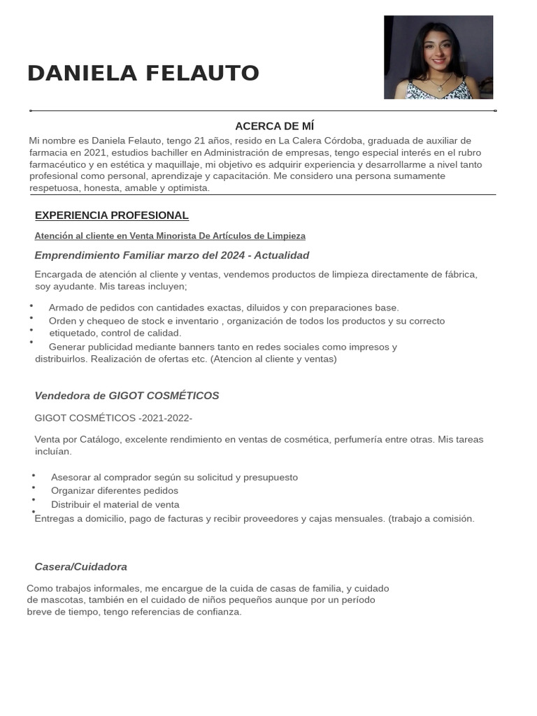 CV Daniela Nuevo | PDF | Farmacéutico