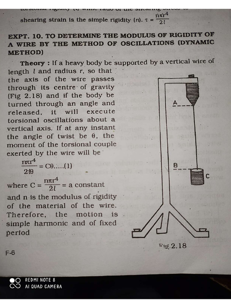 Ex-2. Modulus of Rigidity (PDF Sheet) | PDF