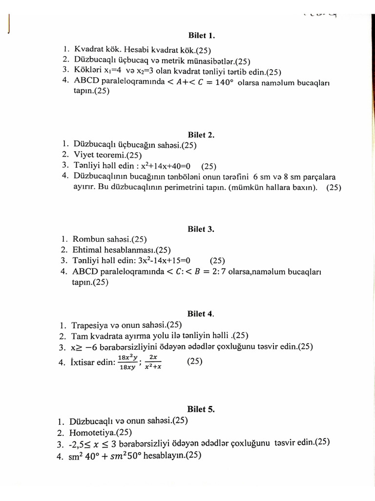 Riyaziyyat PDF | PDF