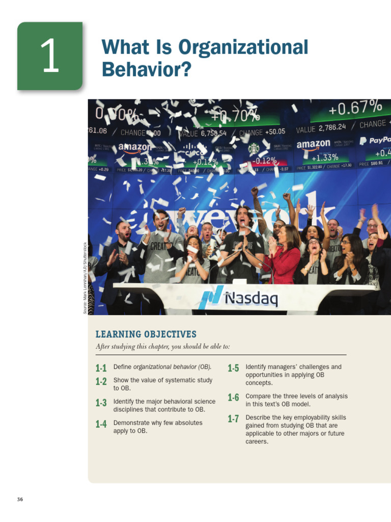 Organizational Behavior chapter 1 | PDF | Attitude (Psychology) | Job ...