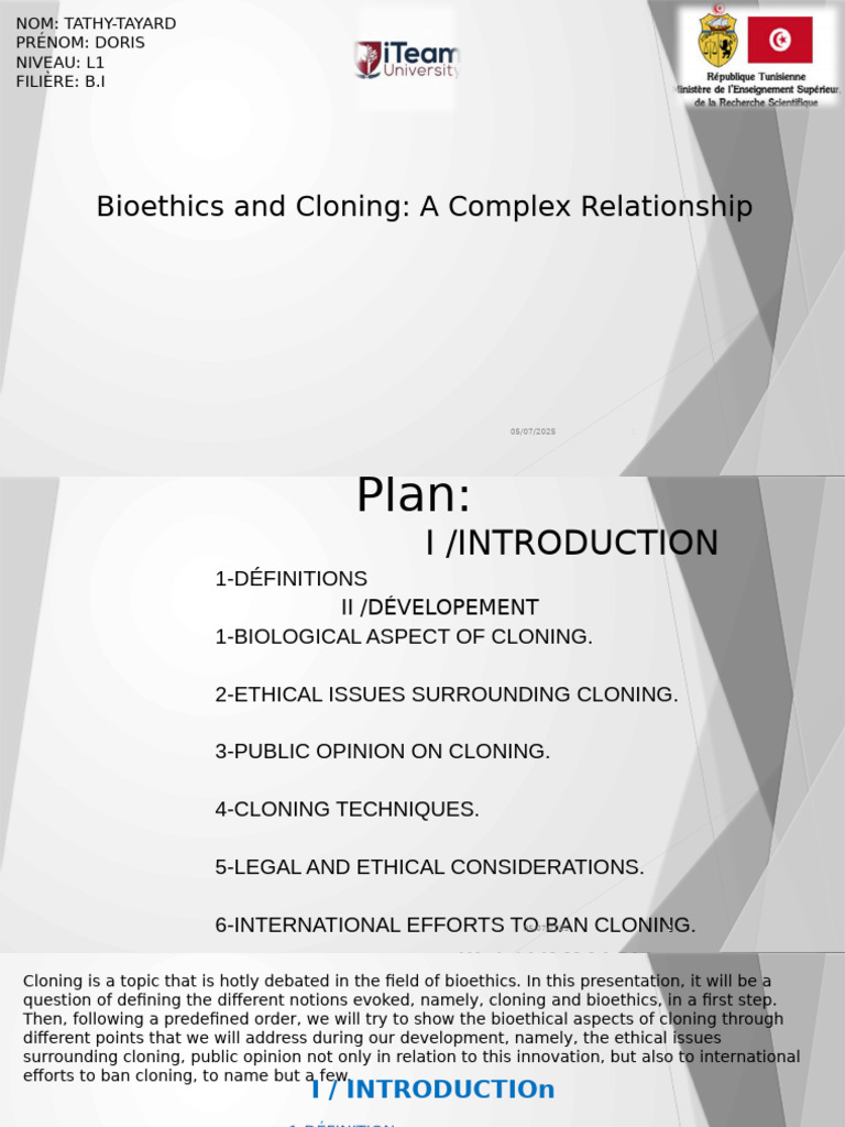 Bioethics and Cloning | PDF | Cloning | Reproduction