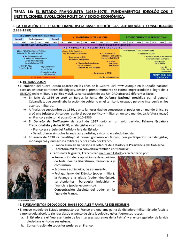 16. EL ESTADO FRANQUISTA definitivo | PDF | Francisco franco | España franquista