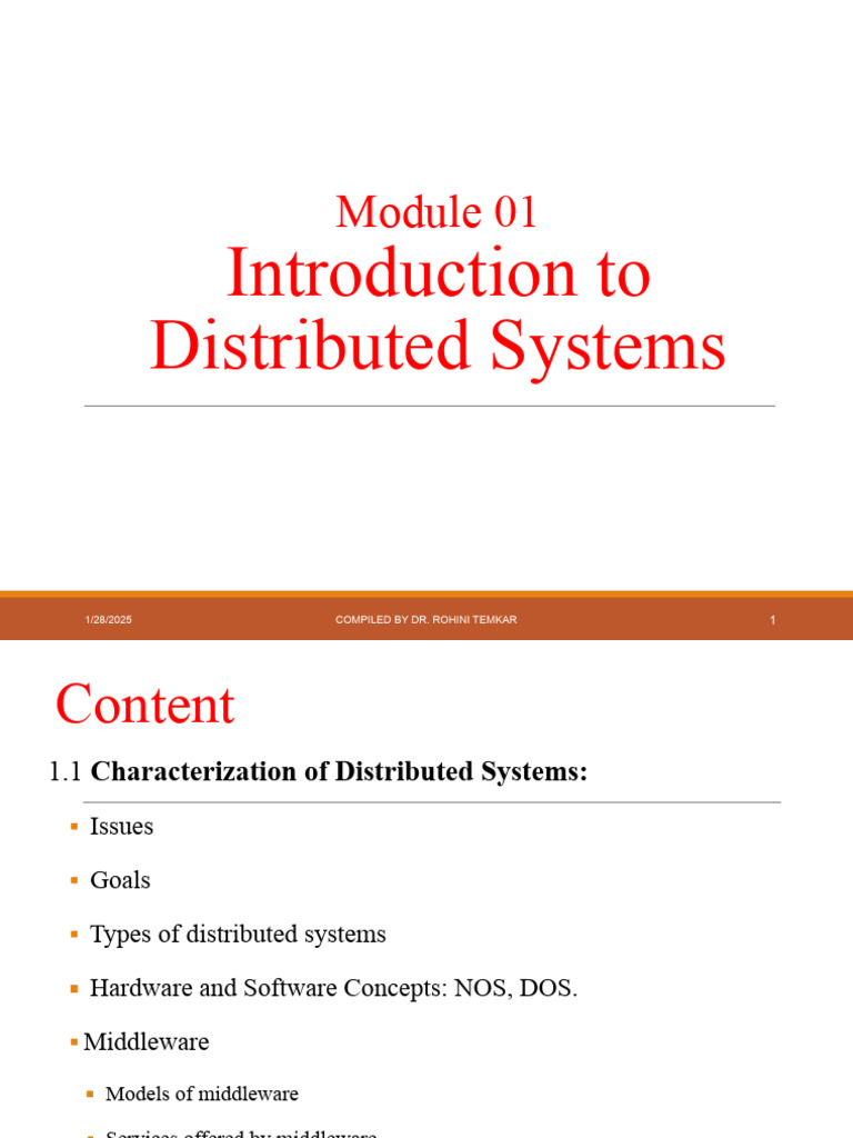 CH 01 Introduction To DS | PDF | Computer Network | Operating System