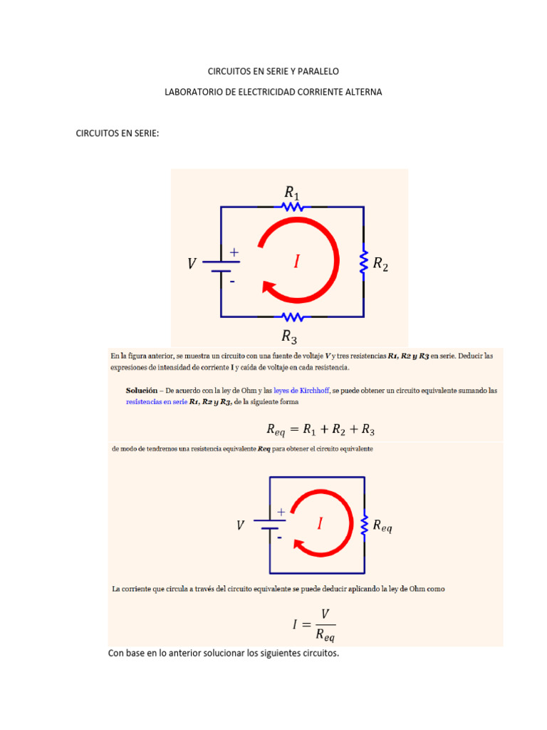 Circuitos en Serie y Paralelo | PDF