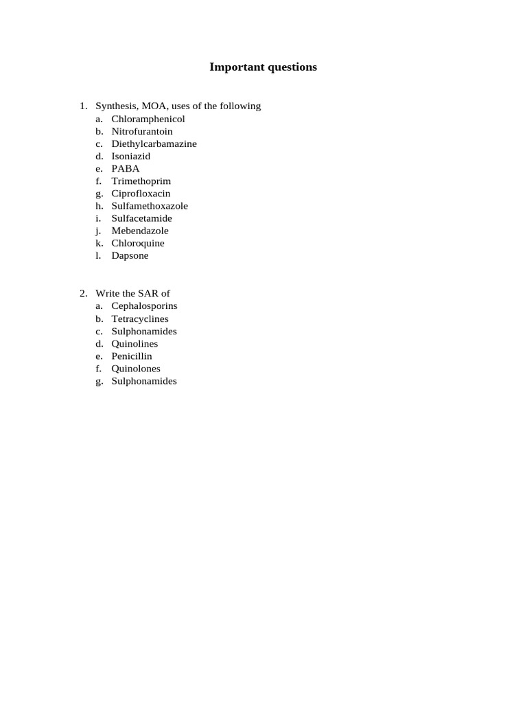 End Sem Imp Ques | PDF