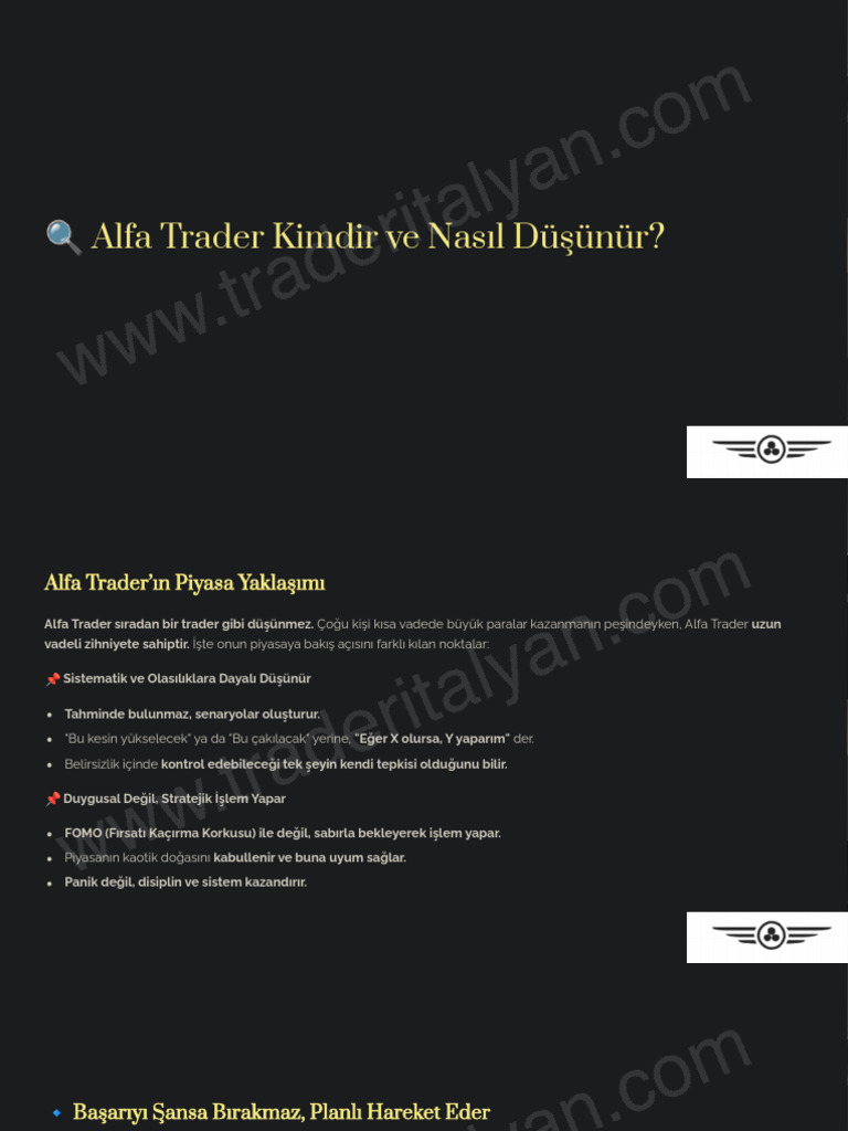 Nasıl Alfa Trade Olunur | PDF