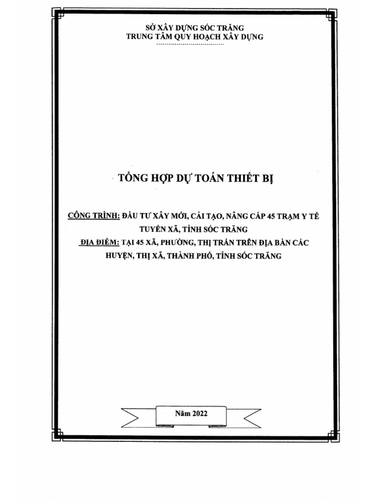 Tong Hop DT 45 Tram y Te | PDF