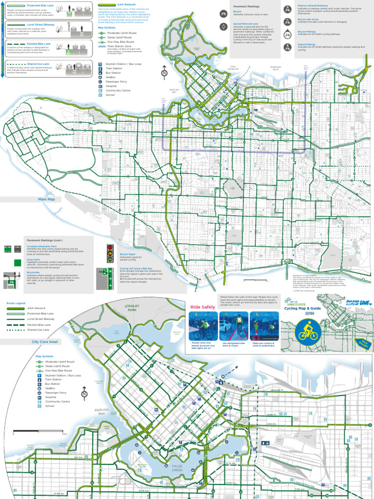 Vancouver Protected Bike Lane Map | PDF | Cycling Infrastructure | Road ...
