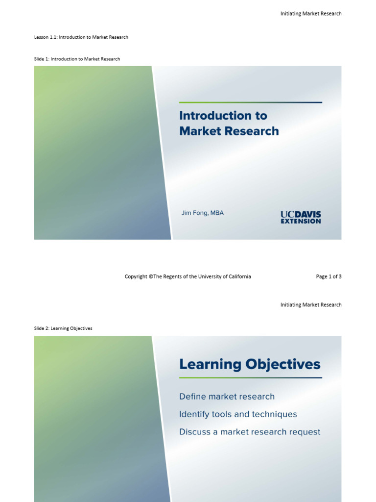 Introduction To Market Research | PDF