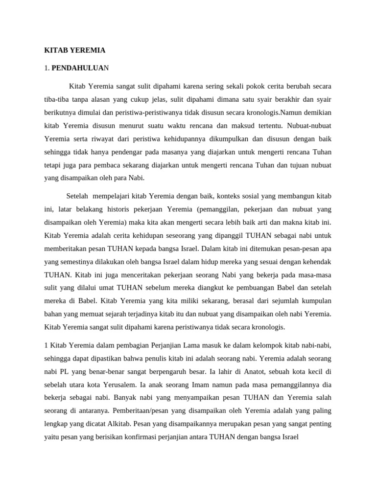 Kitab Yeremia Mail | PDF