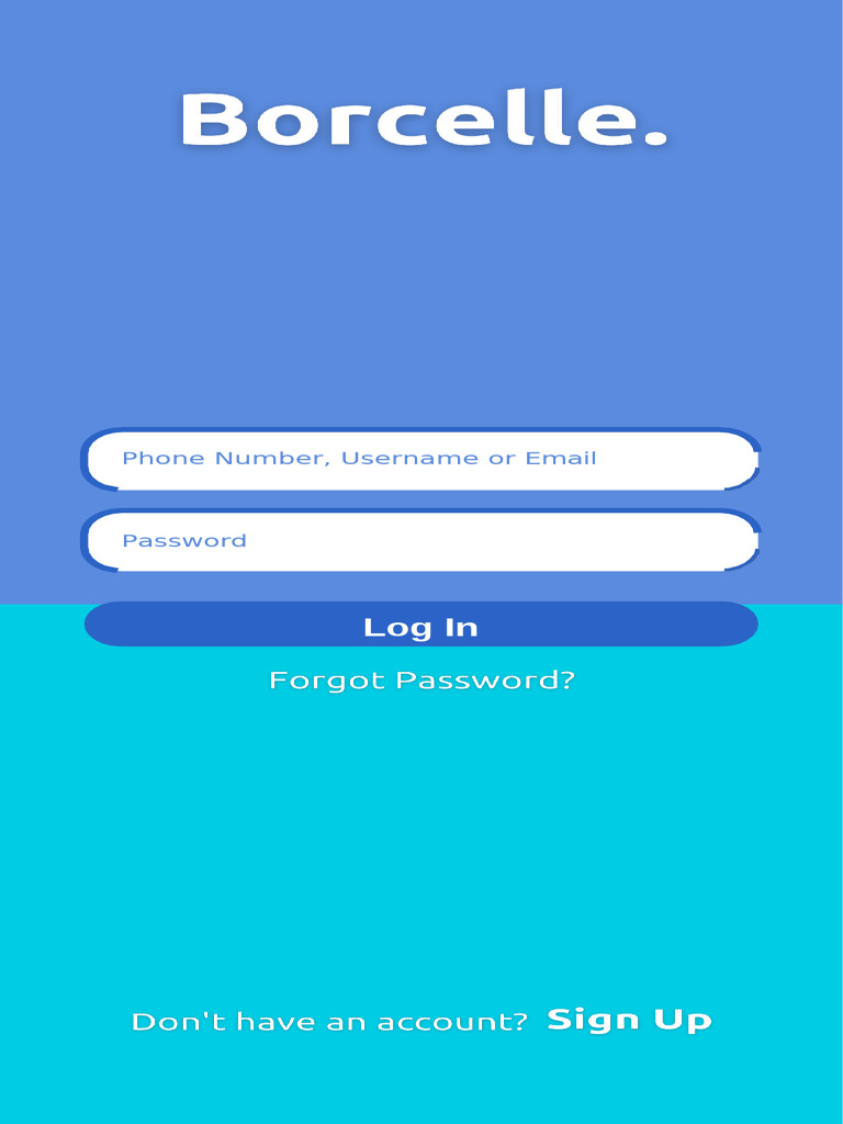 Blue Gradient Login Page Wireframe Mobile Prototype | PDF