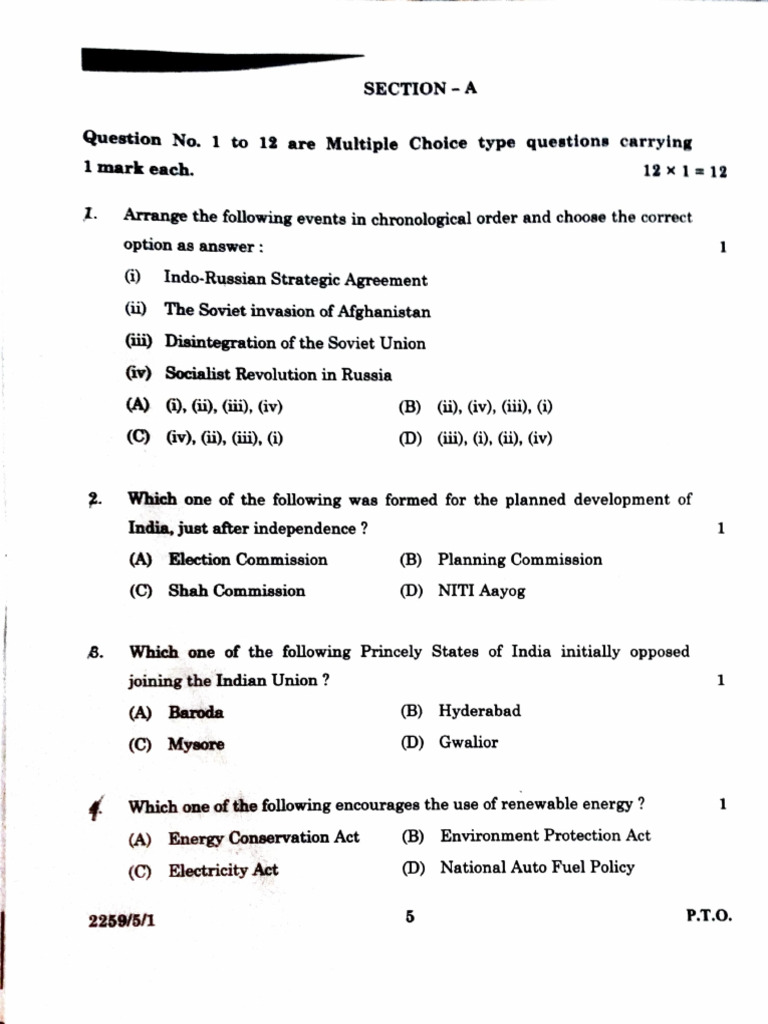 Set - 1 Political Science (2024) | PDF | Famine