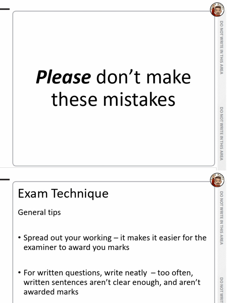 Please Don't Make These Mistakes - Annotated | PDF | Mathematics ...