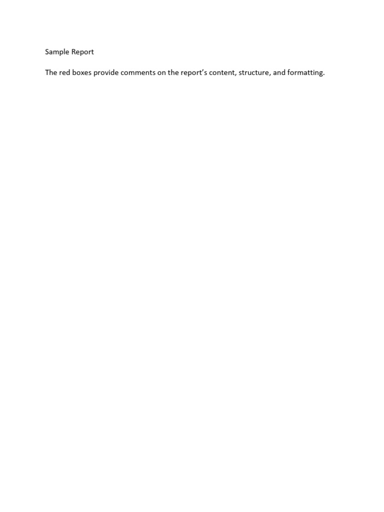 Sample Report Annotated | PDF | Employment | Business