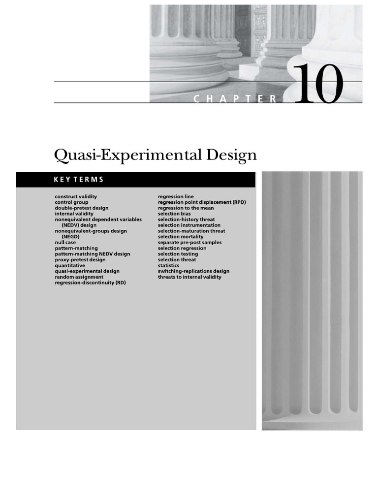 Topic 8 Trochim Chapter10 Quasiexperimentaldesign | PDF