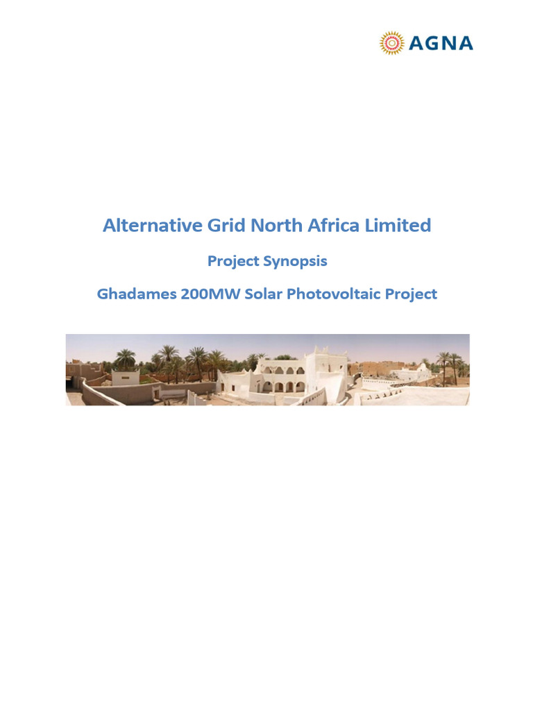 AGNA Project Information Memorandum (PIM) - Ghadames 200MW - Version 8 (Q3-2021) PDF | PDF ...