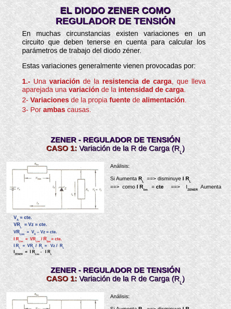 5-Diodo Zener 3 Casos Regulador | PDF | Electricidad | voltaje