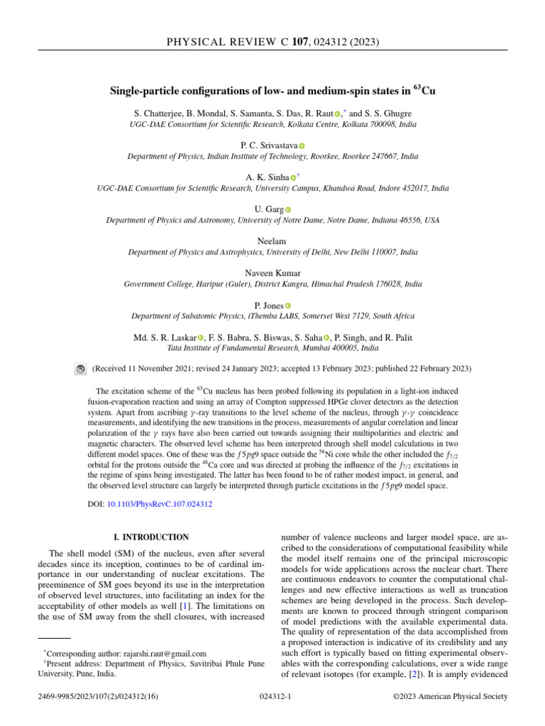 PhysRevC.107.024312Single-particle Configurations of Low - and Medium ...