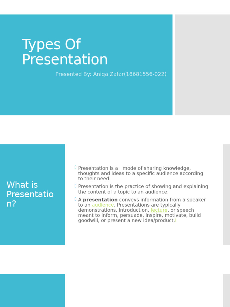 Types of Presentations Explained | PDF | Thought | Public Speaking