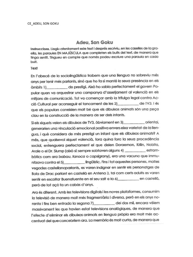 Ce - Adeu, Son Goku | PDF