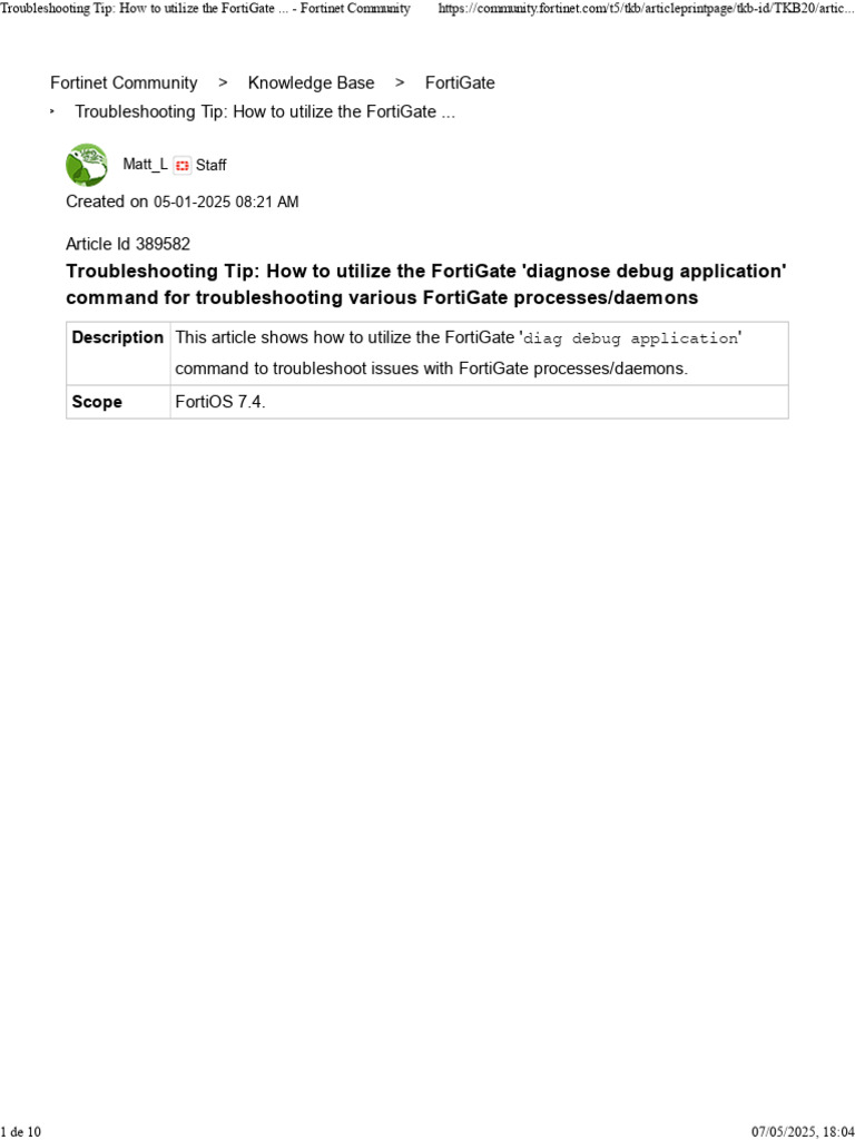 Troubleshooting Tip - How To Utilize The FortiGate ... - Fortinet ...