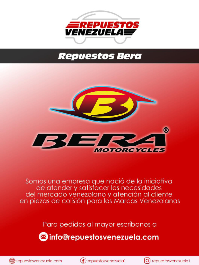 Repuestos Bera | PDF | Vehículo de motor | Vehículos