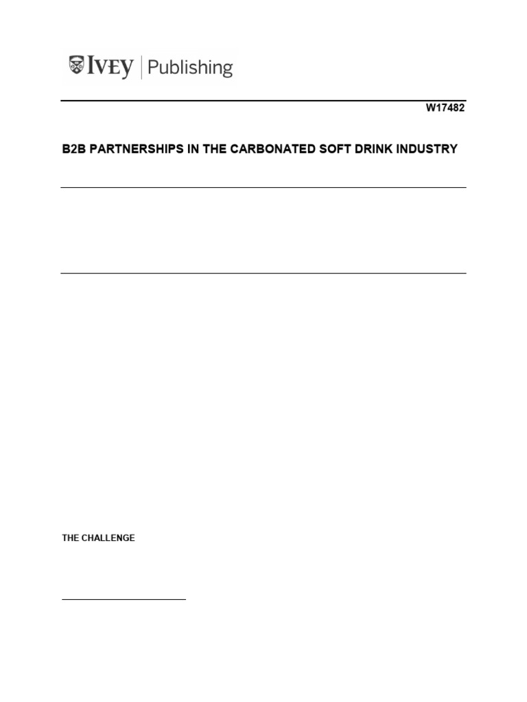 B2B CSD Industry CaseStudy | PDF | Coca Cola | Drink