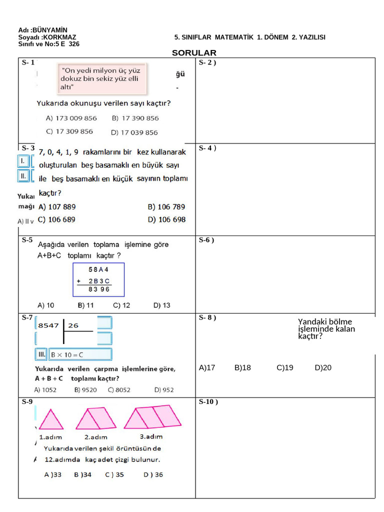 5 snf-1 Dnem-2 Yazl | PDF