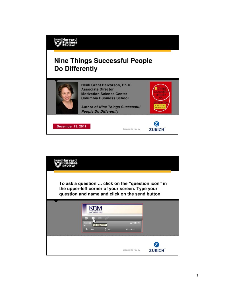 9 Things Successful People Do Differently | PDF | Motivation | Motivational