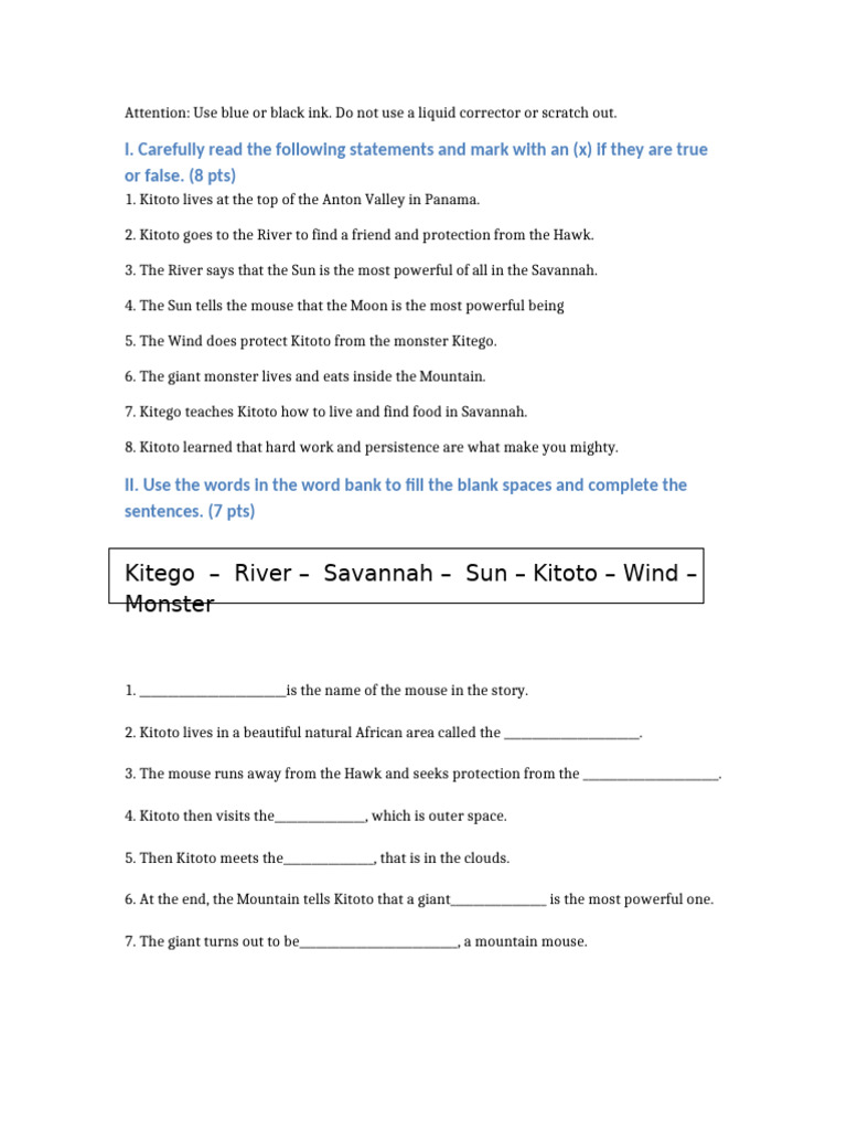 Kitoto The Mighty Test-2 | PDF