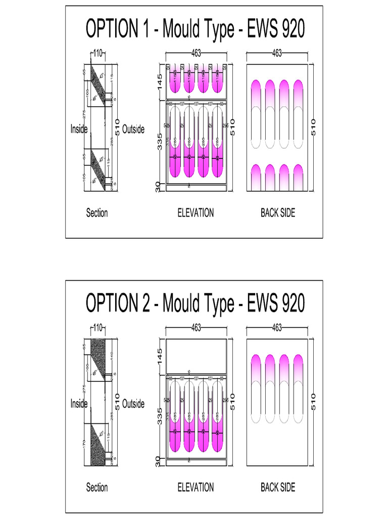 Mould Type - EWS 920 Option 1 and Option 2 | PDF