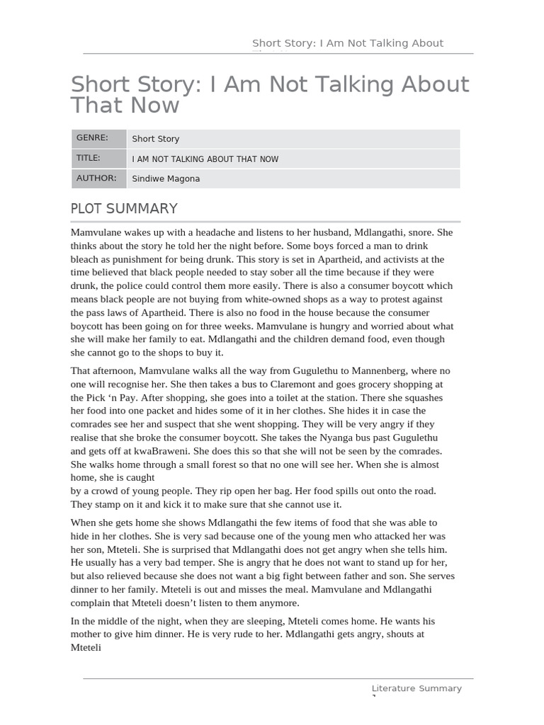 I Am Not Talking About That Now | PDF | Patriarchy | Boycott