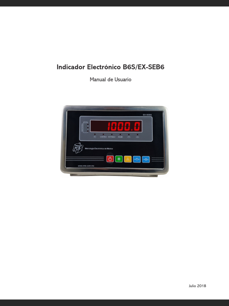 Manual de Calibración B6S/EX-SEB6 | PDF | Informática | Ingeniería ...
