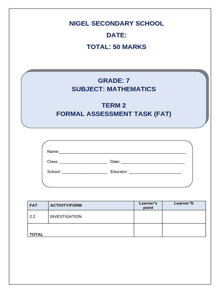 Grade 7 Math Assessment: Perimeter & Area | PDF | Area | Mathematics