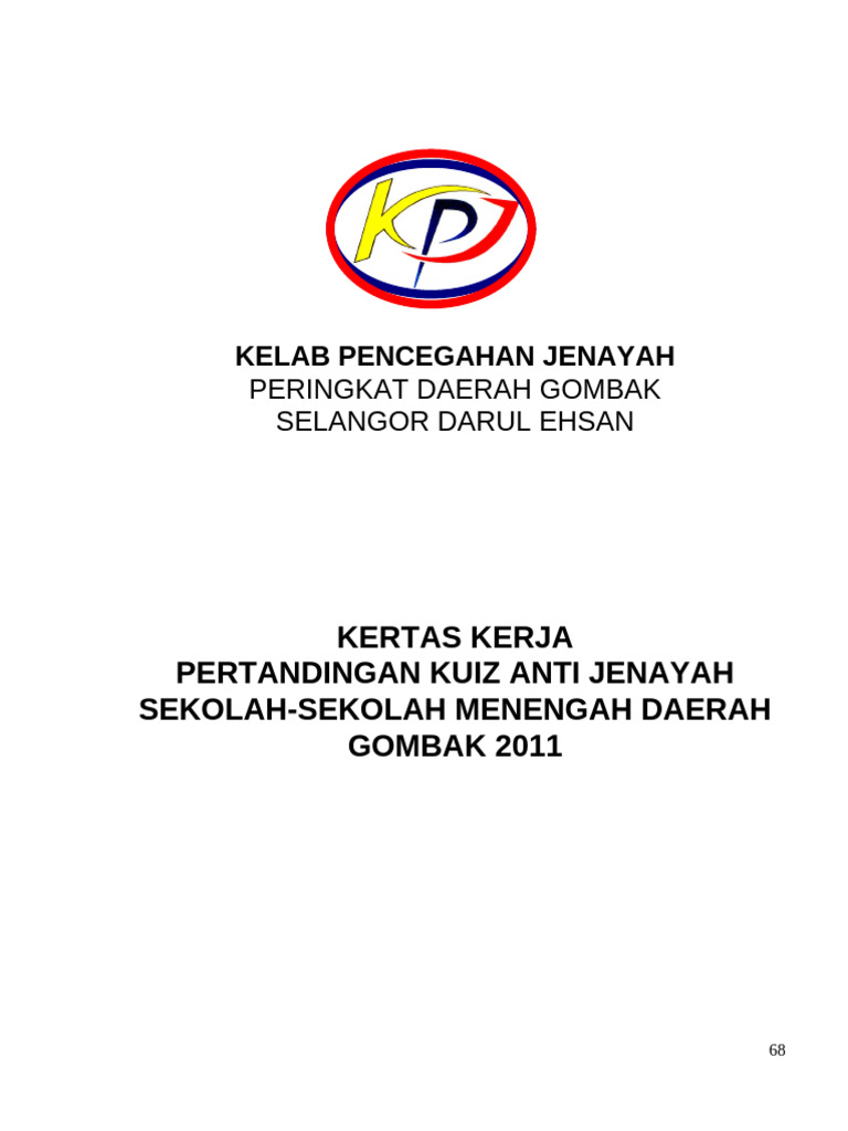 Kertas Kerja Pertandingan Kuiz KPJ | PDF