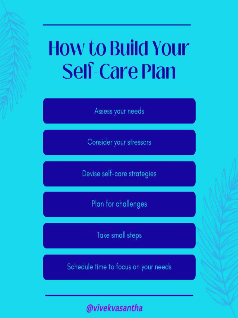 How To Build Your Self Care Plan Cheat Sheet | PDF