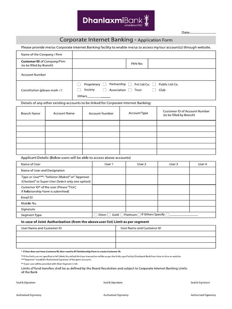 New Upgraded CIB Application Form | PDF