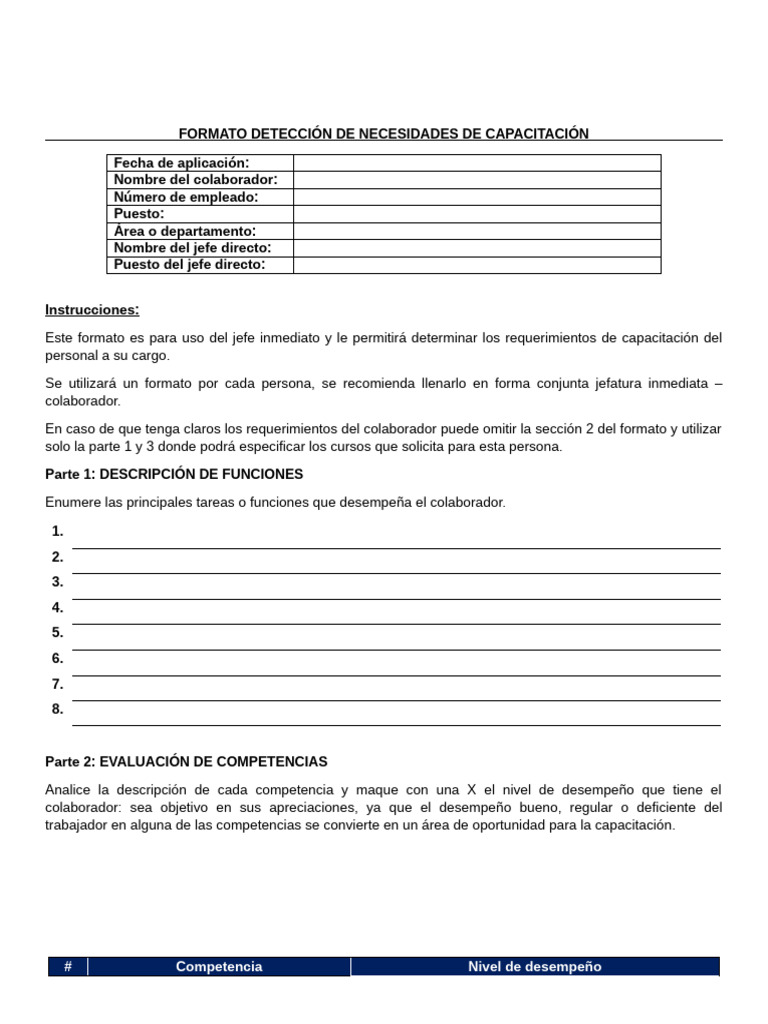 Formato de DNC | PDF | Toma de decisiones | Cognición
